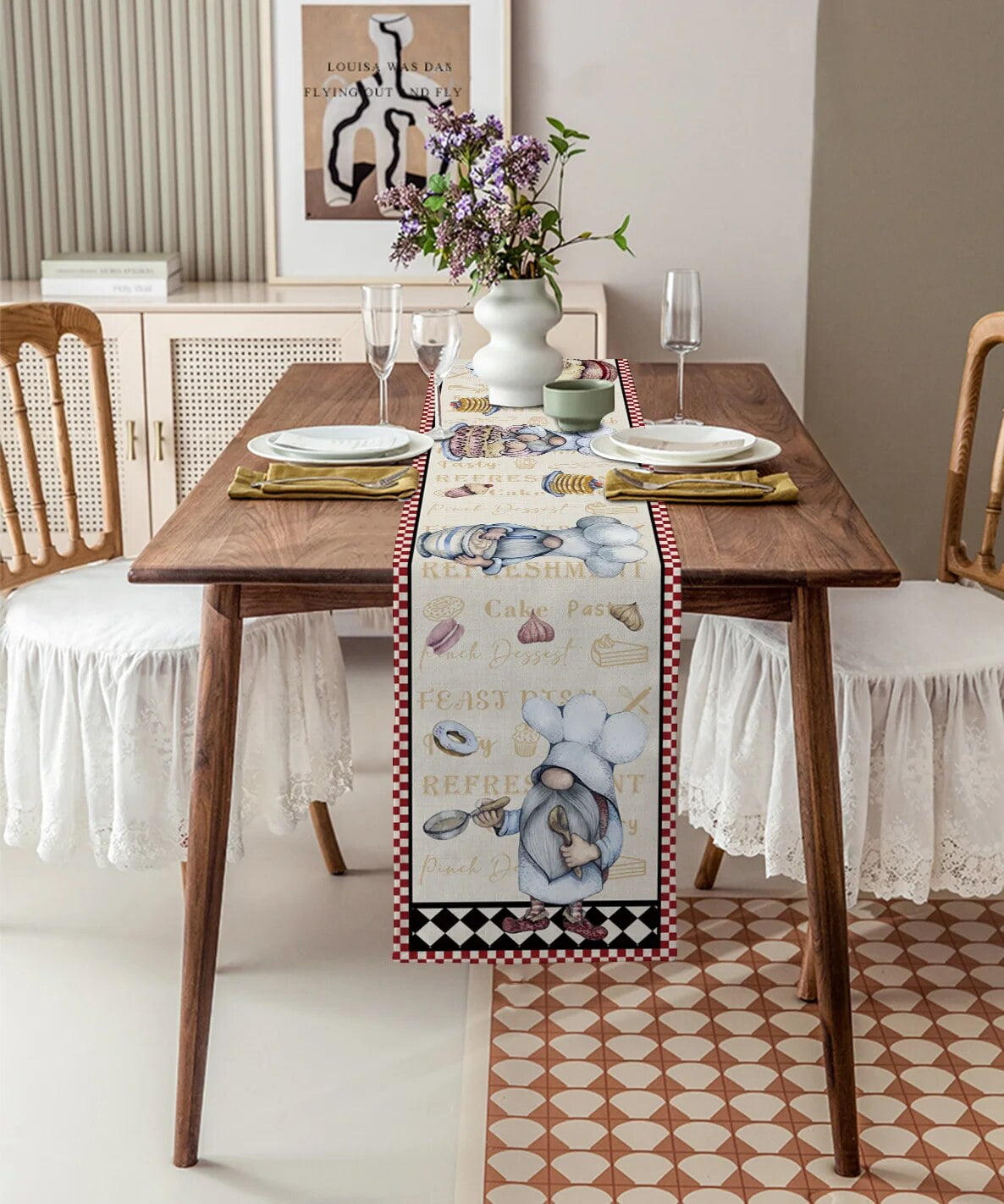 Cook Dessert Midget Table Runner Modern Tablecloths Home Wedding Decor ...