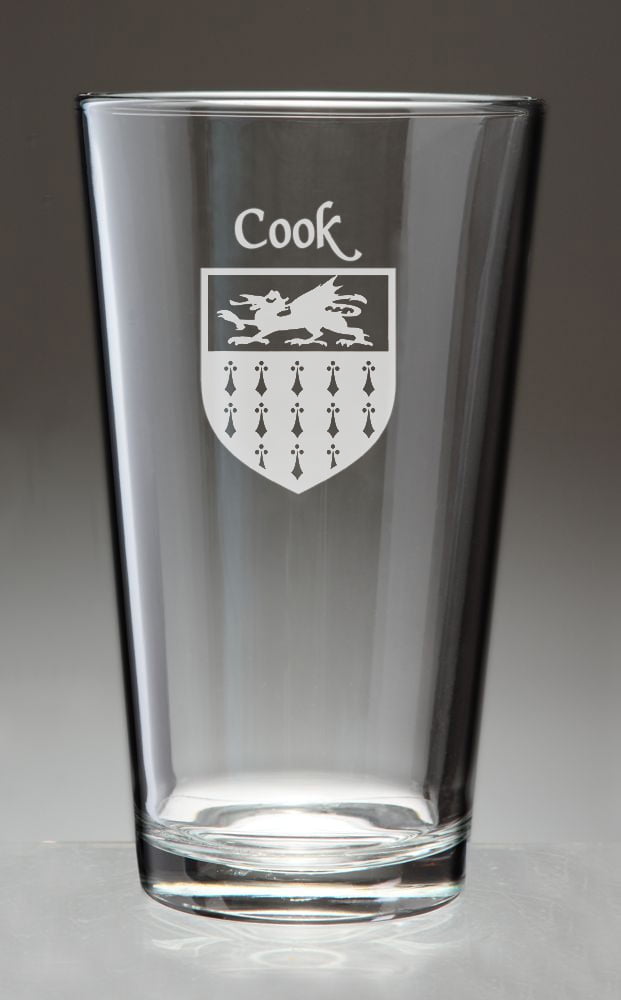 Cook Irish Coat of Arms Pint Glasses - Set of 4 (Sand Etched) - Walmart.com