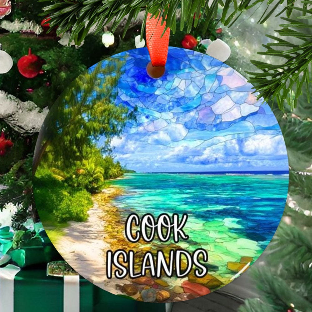Cook Islands Christmas Ornament, Ceramic/Acrylic - Cook Islands Pacific ...