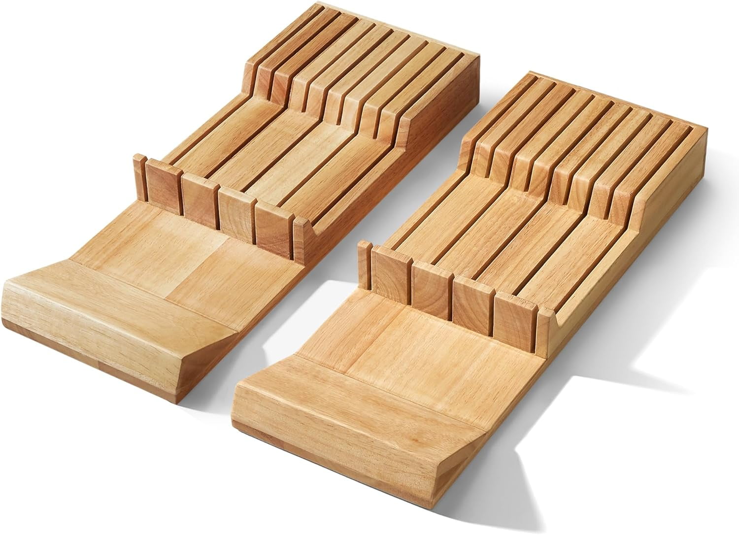 Cook N Home In-Drawer Knife Block Organizer 18-slot, (2pc 9-Slot ...