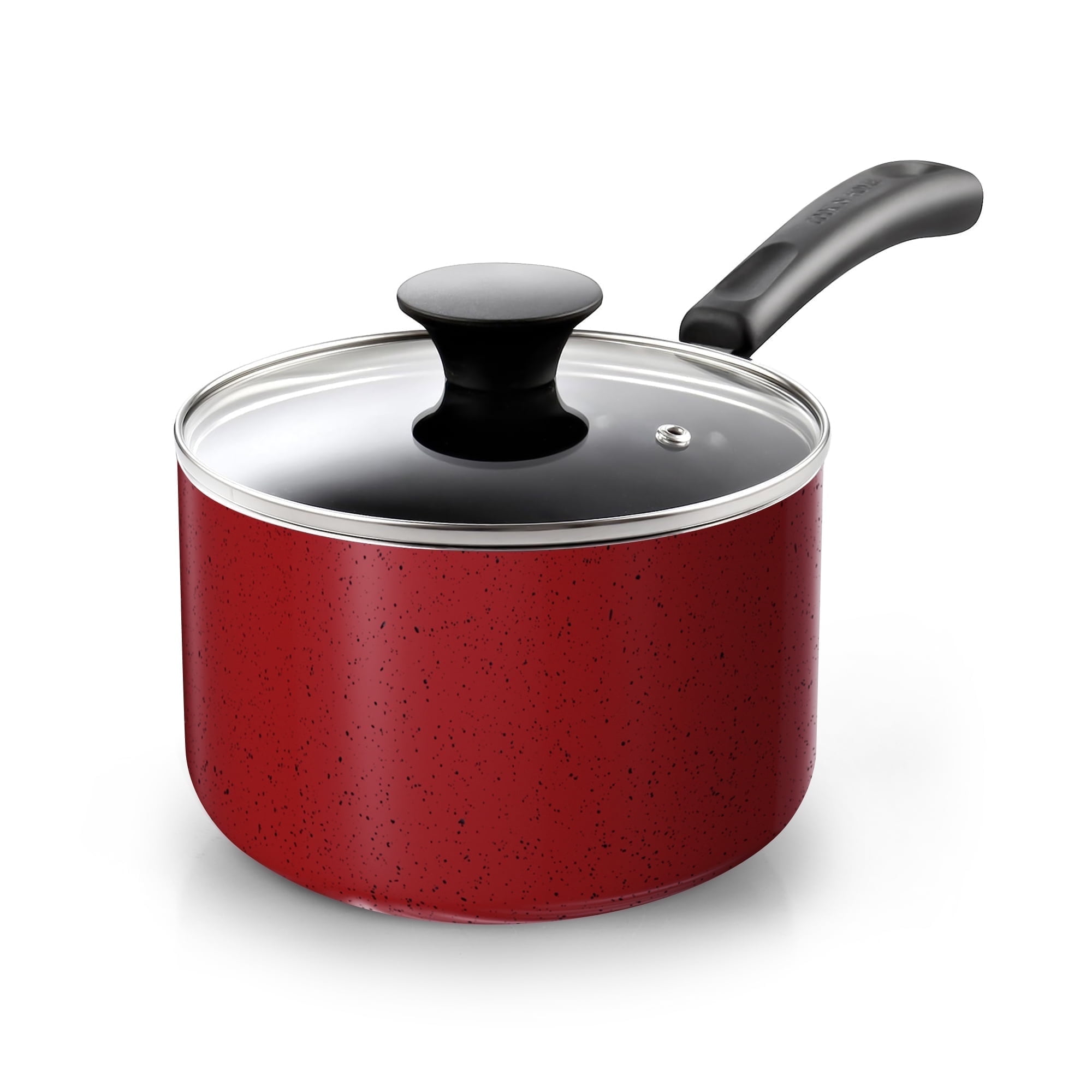Cook N Home Non Stick Sauce Pan, 1 Quart Saucepan with Glass Lid ...