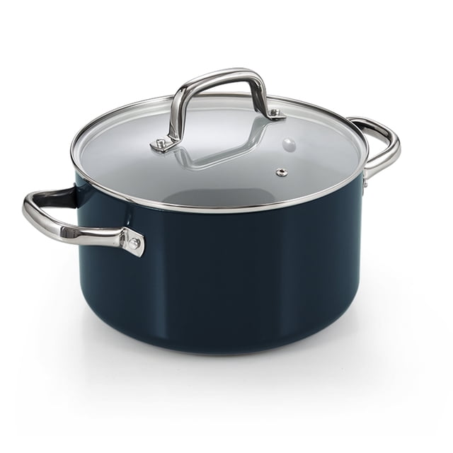 Cook N Home Non Stick Stock Pot with Lid, 6-Quart Hard Anodized Healthy ...