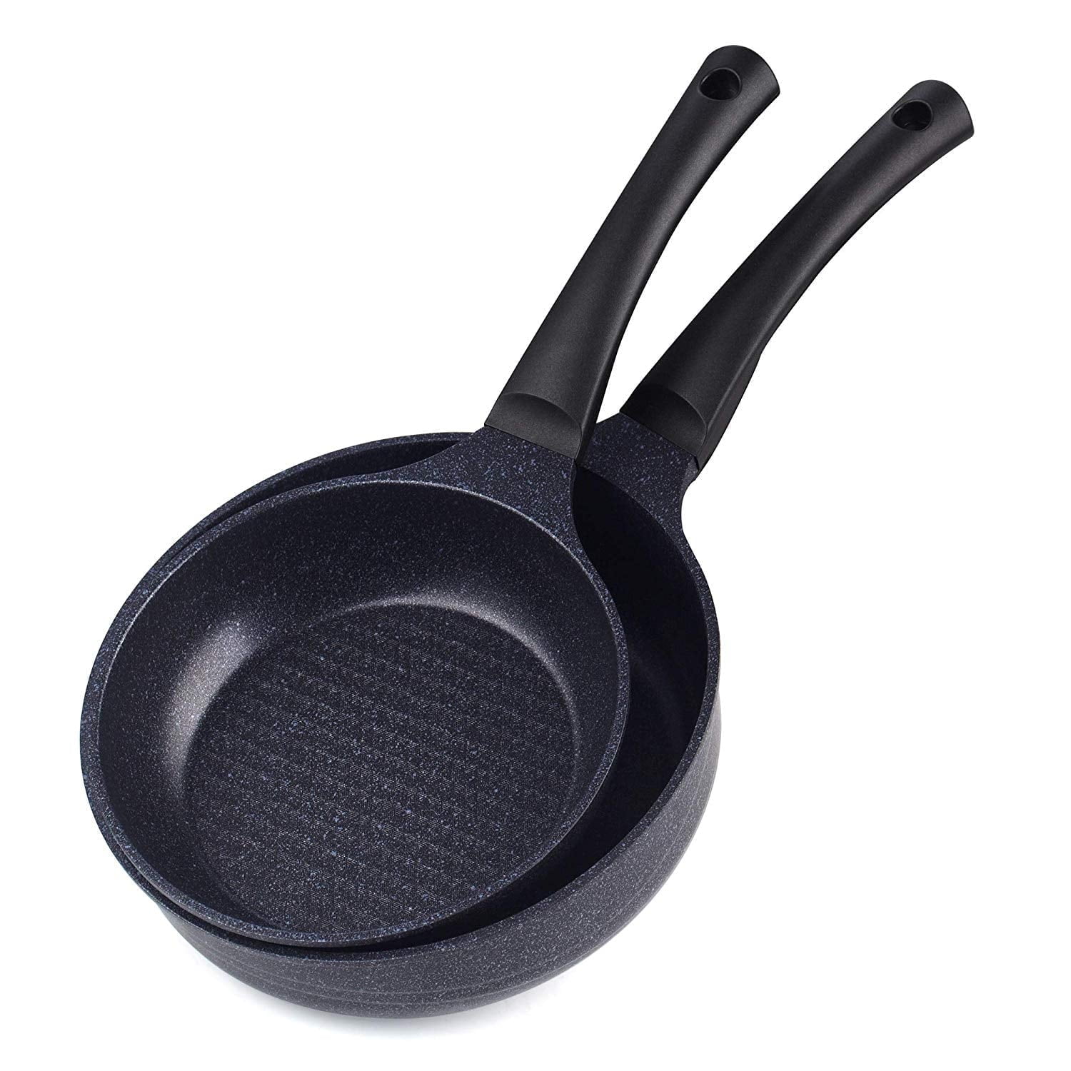 Cook N Home Non Stick Pan Sets, 8-inch/9.5-inch Deep Frying Pan ...