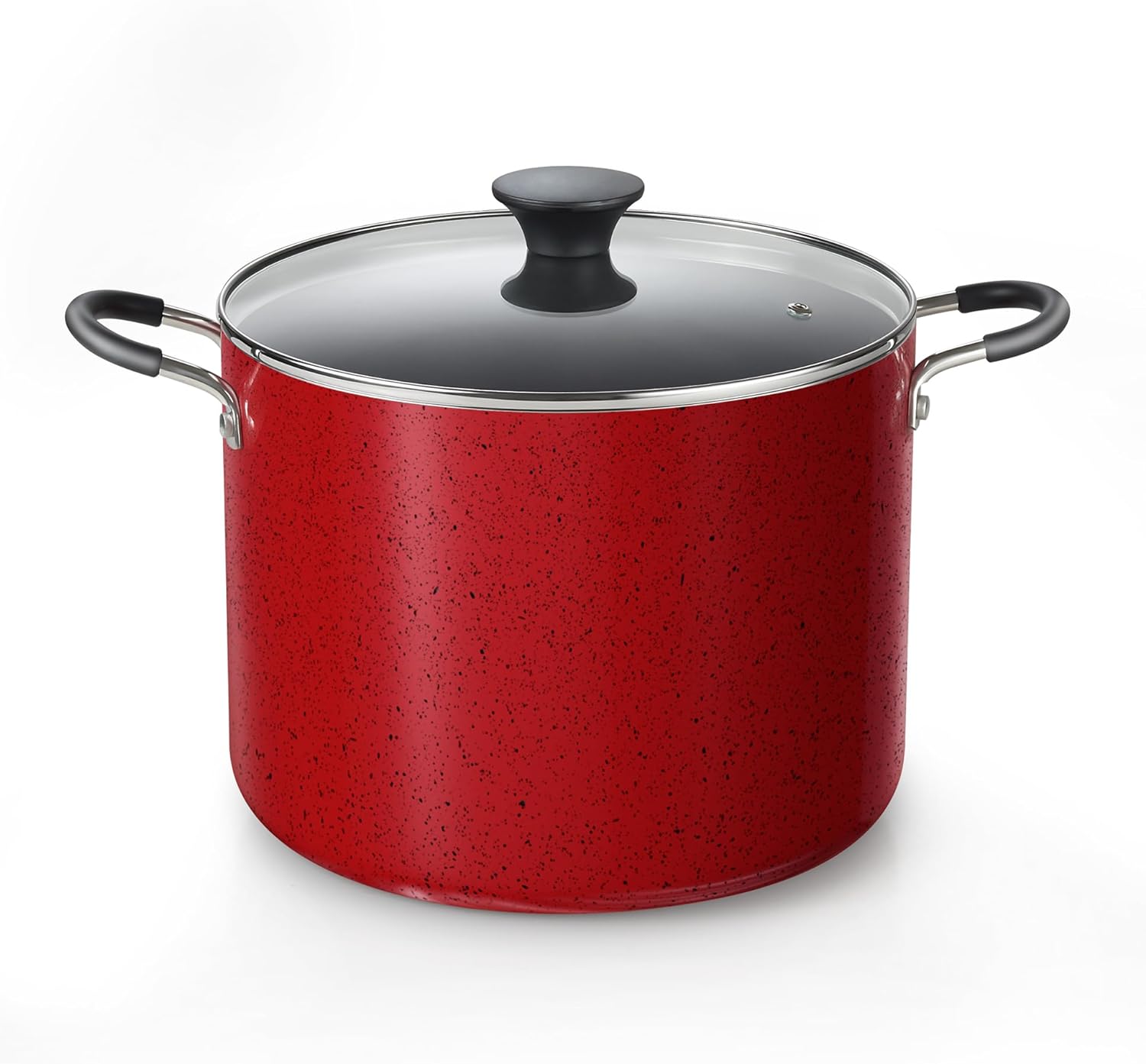 Calypso Basics, 1.5 Qt. Stock Pot w/ Glass Lid, Red - Walmart.com
