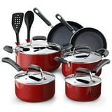 Cook N Home 12-Piece Nonstick Aluminum Kitchenware Set, Easy Clean ...