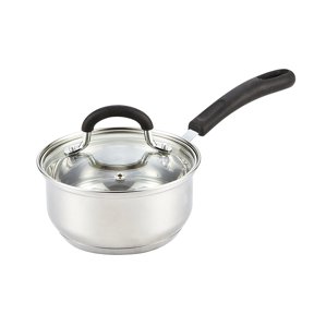 Coliware 1 QT Stainless Steel Saucepan with Lid, Tri-Ply Clad Induction ...