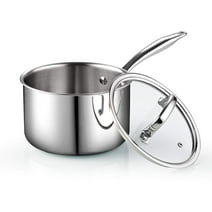 Paderno World Cuisine Sauce Pot, S/S, DIA 9 1/2" x H 5 3/4", 6 7/8QT ...