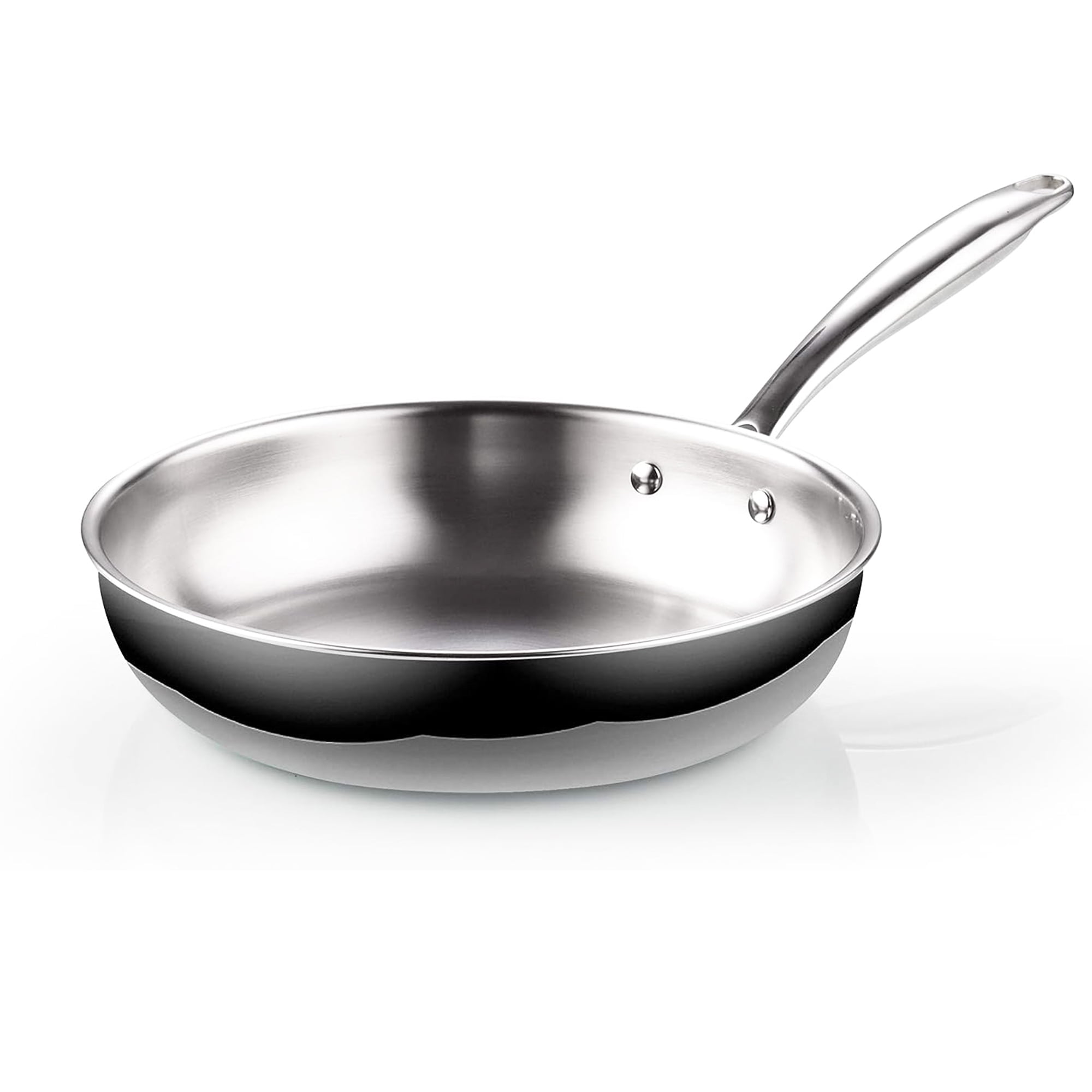 Cook N Home Stainless Steel Saute Fry Pan 10-inch, Tri-Ply All Clad 18/ ...