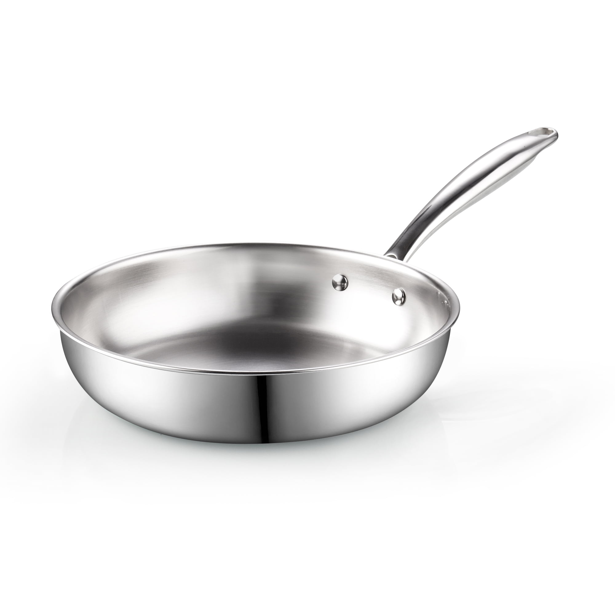 Cook N Home Stainless Steel Saute Fry Pan 10-inch, Tri-Ply All Clad 18/ ...
