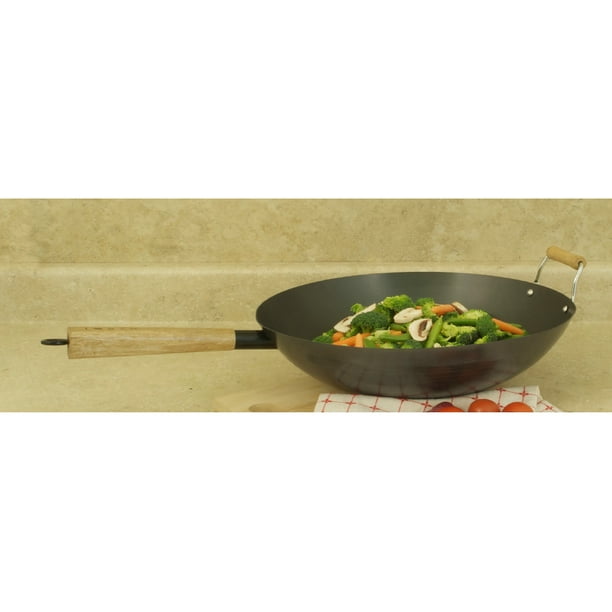 Cook Pro 14" Heavy Duty Carbon Steel Wok - Walmart.com