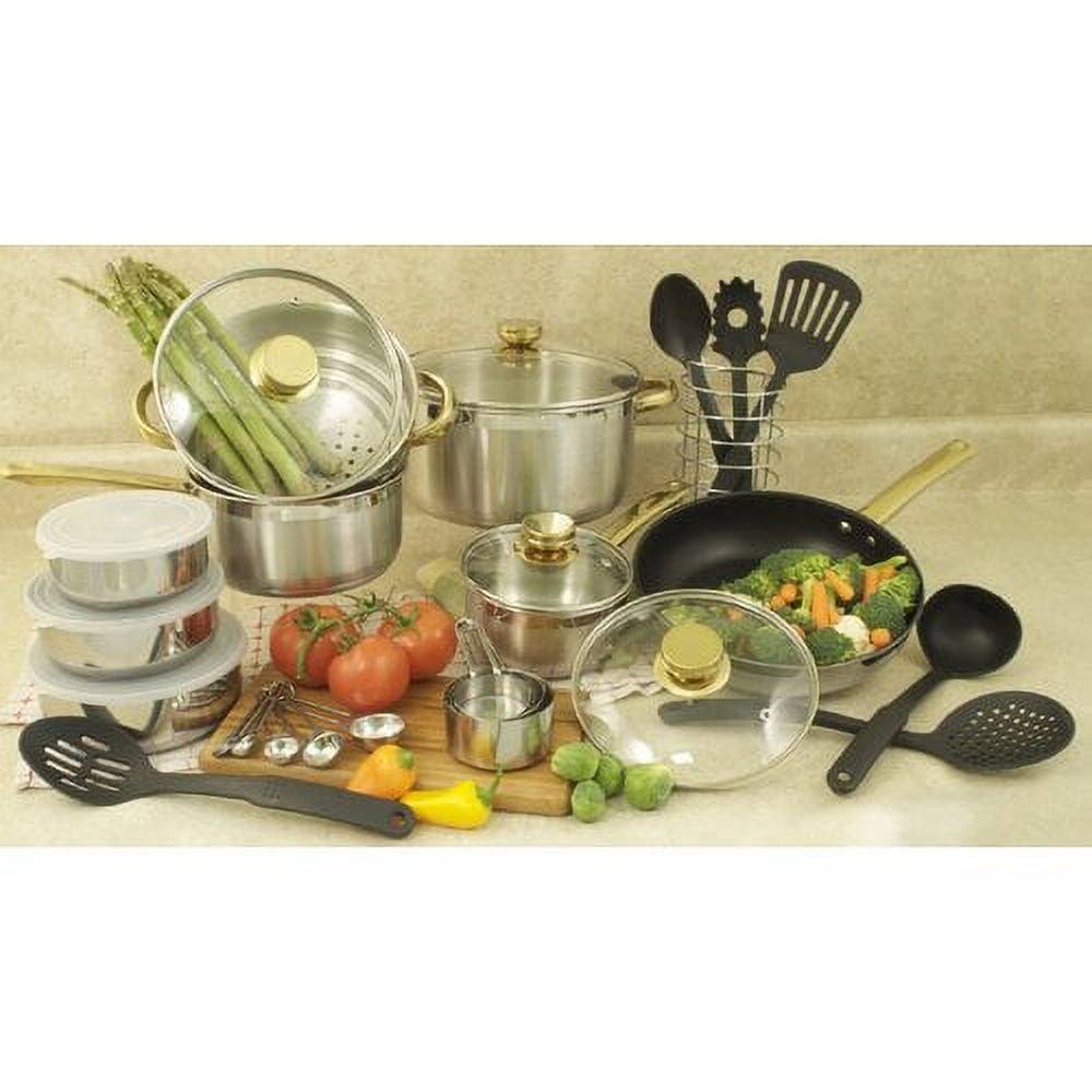 Cook Pro 18/10 Stainless Steel 31-Piece Cookware Set - Walmart.com