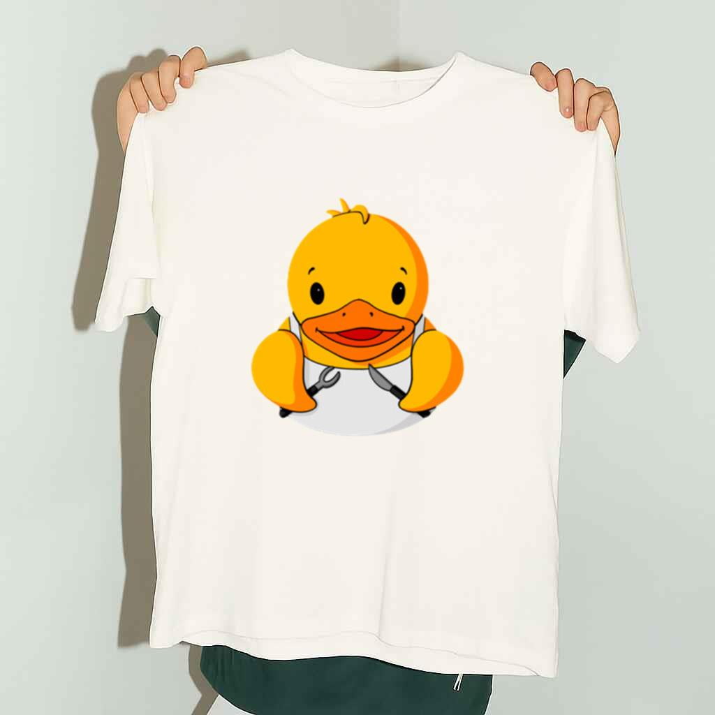 Cook Rubber Duck Funny Chef Kitchen Foodie Simple Fun Unisex T-Shirt up ...