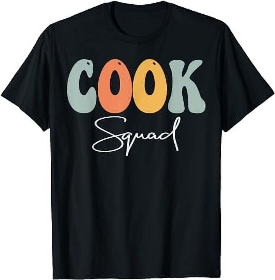 Cook Squad Retro Groovy Vintage Happy First Day Of School T-Shirt ...