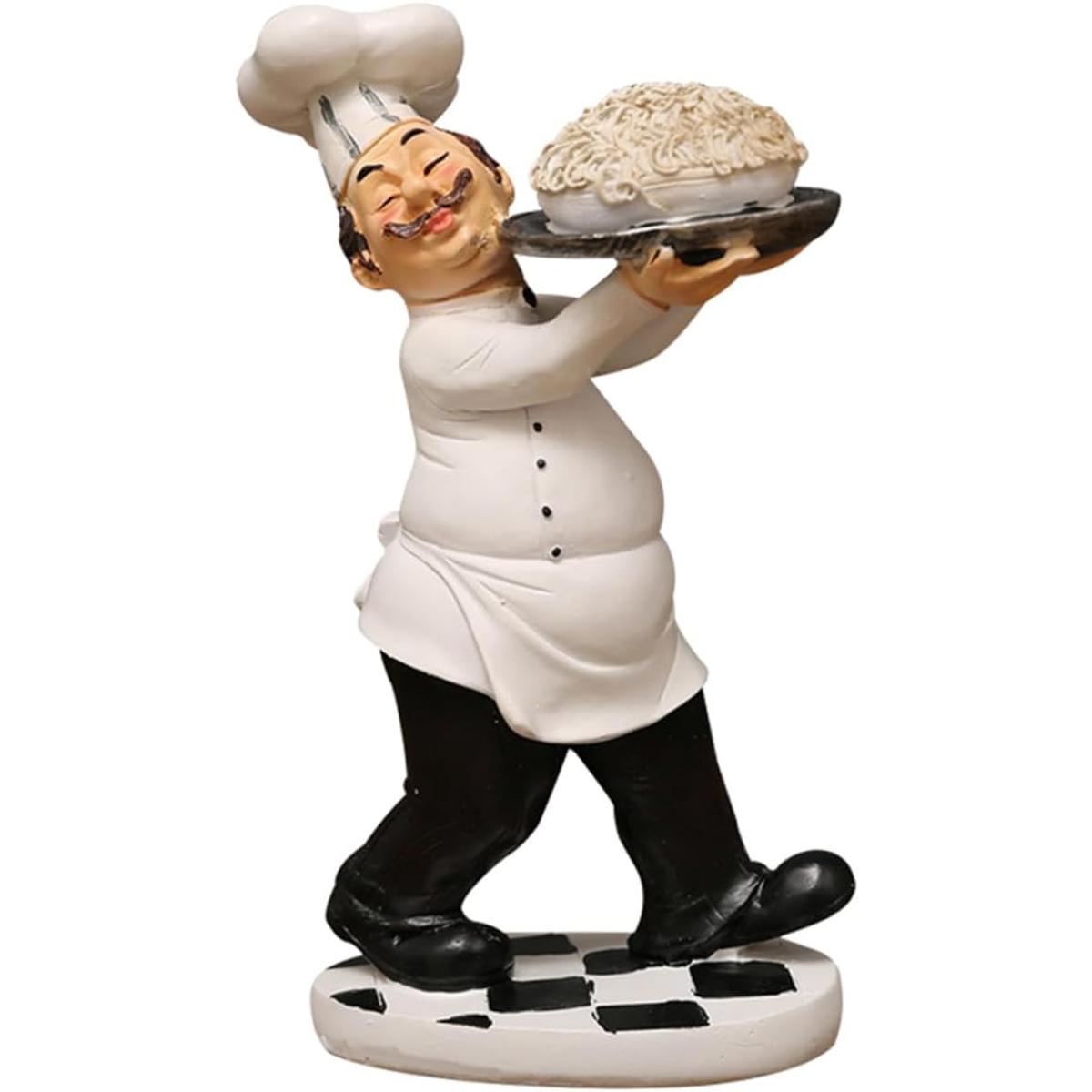 Cook Statue Tabletop Birthday Gift Fat Chef Figurines Bookshelf Statue ...
