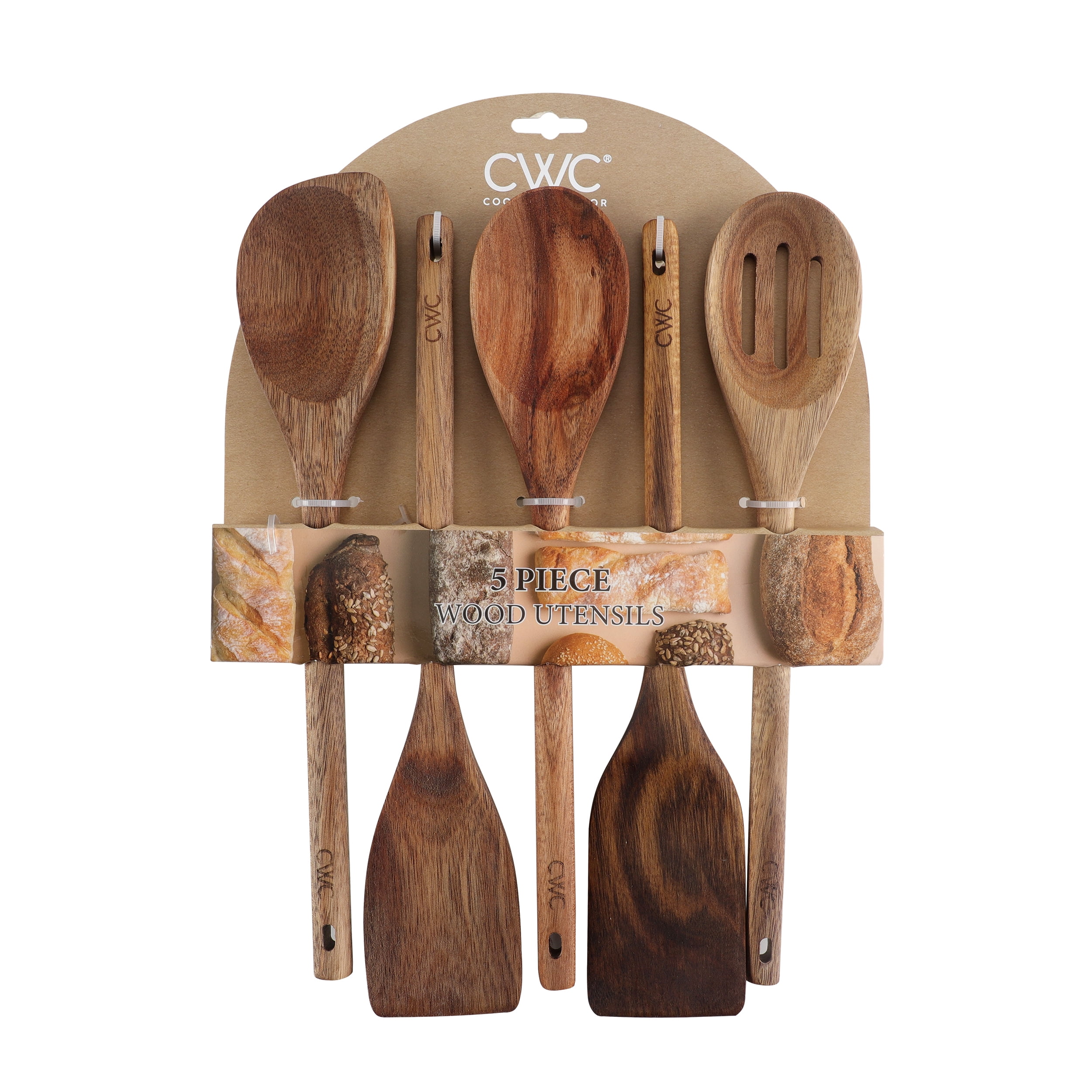 Cook With Color 5-Piece Acacia Utensil Set – Stylish and Essential ...