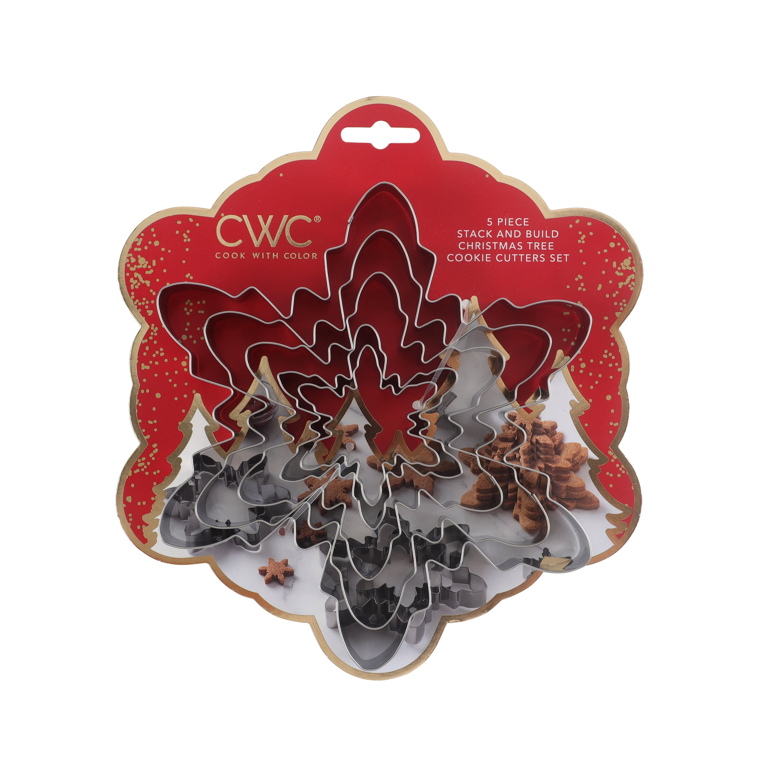 Cook With Color 5pc stainless steel cookie cutter set - Walmart.com