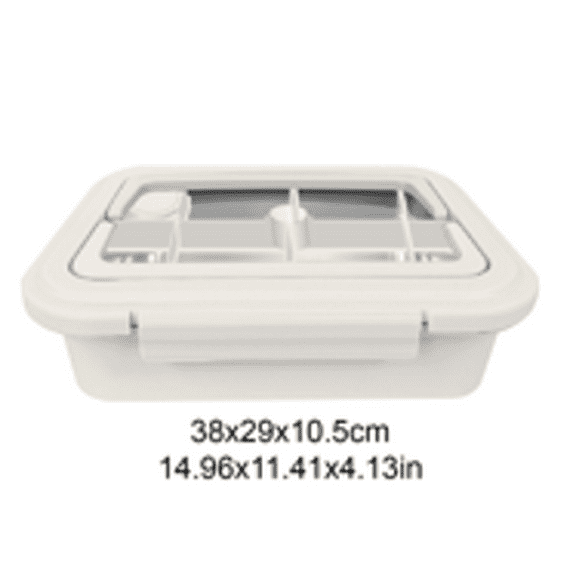 Cook With Color 8-Compartment Snack Box with Lidded Stainless Steel ...