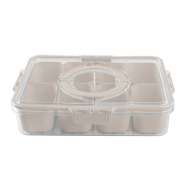 Cook With Color 8-Compartment Snackle Box, Charcuterie Container ...