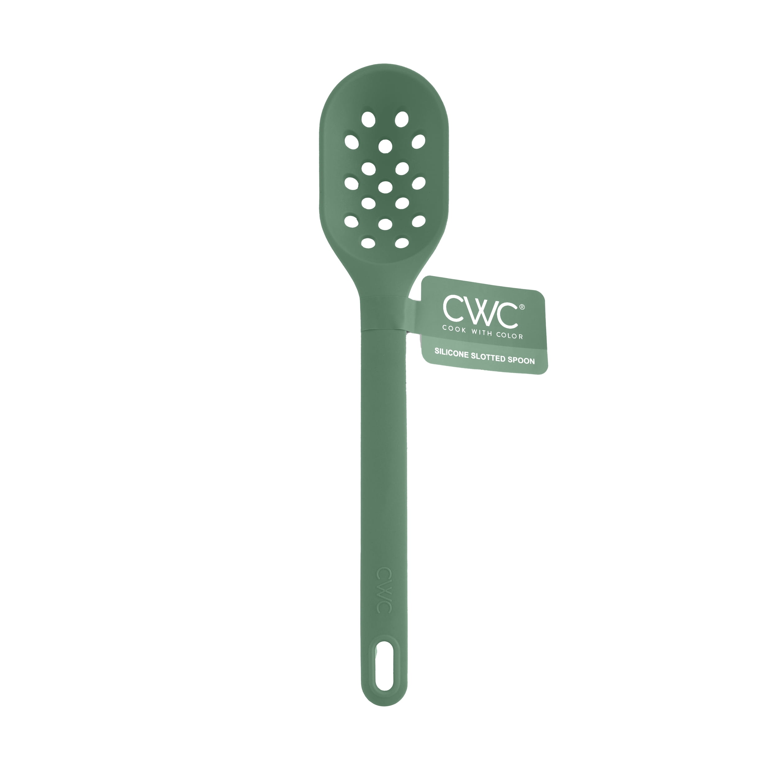 Cook With Color Green 12 Inch Silicone Slotted Spoon - Walmart.com