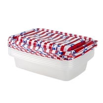 Cook With Color 12 Piece Stackable Plastic Food Storage Container Set ...