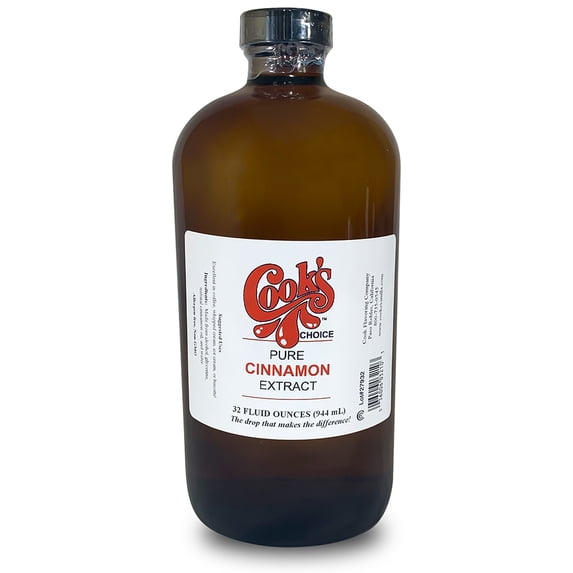 Cook's Pure Cinnamon Extract, Premium Ceylon Cinnamon Oil, 32 oz ...