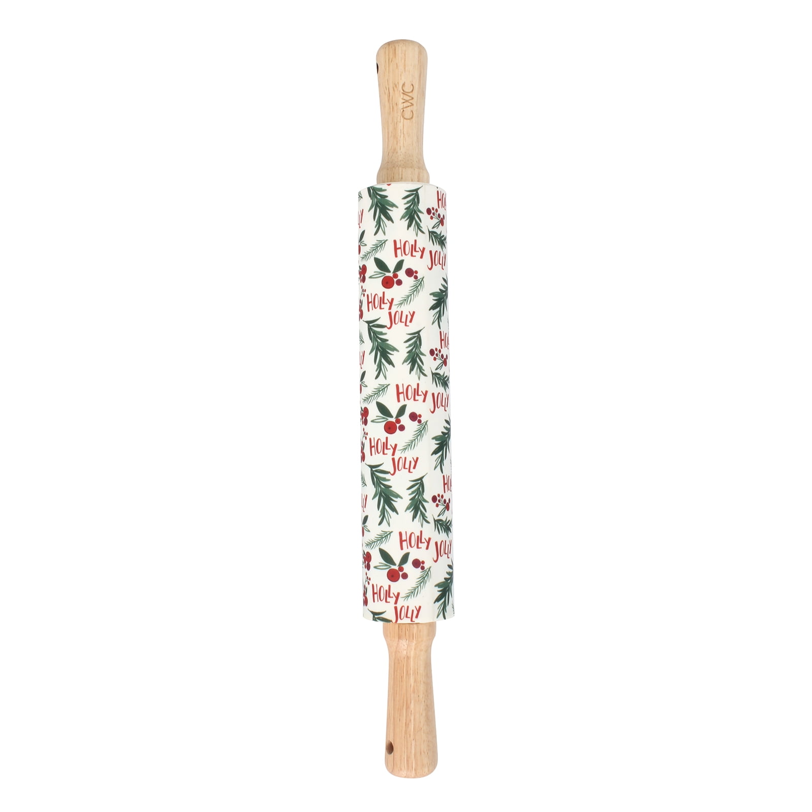 Cook with Color 16.9'' Silicone Rolling Pin – Green Holly - Walmart.com
