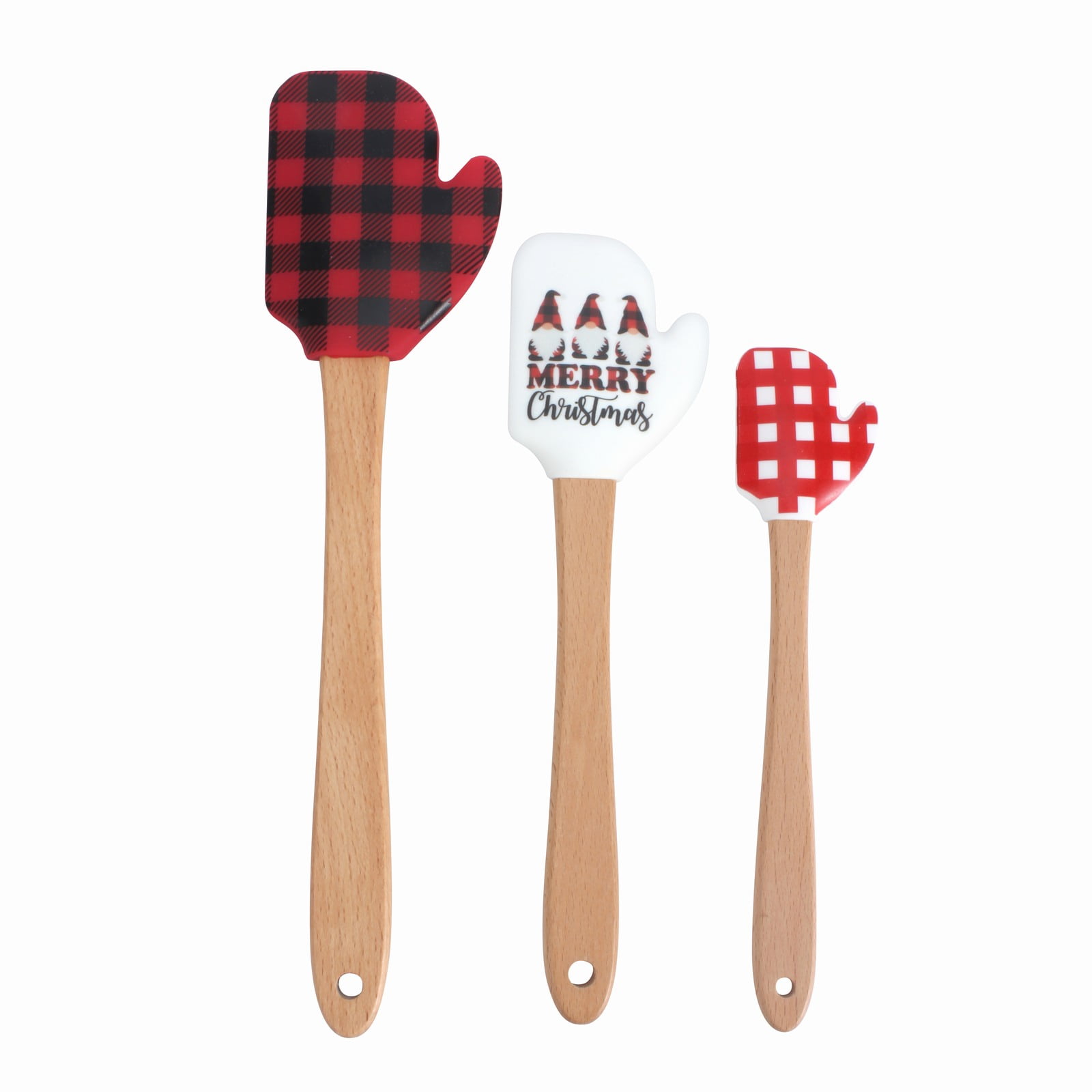 Cook with Color 3 Piece Silicone Mitten Spatula Set 12, 10, 8 Inches ...