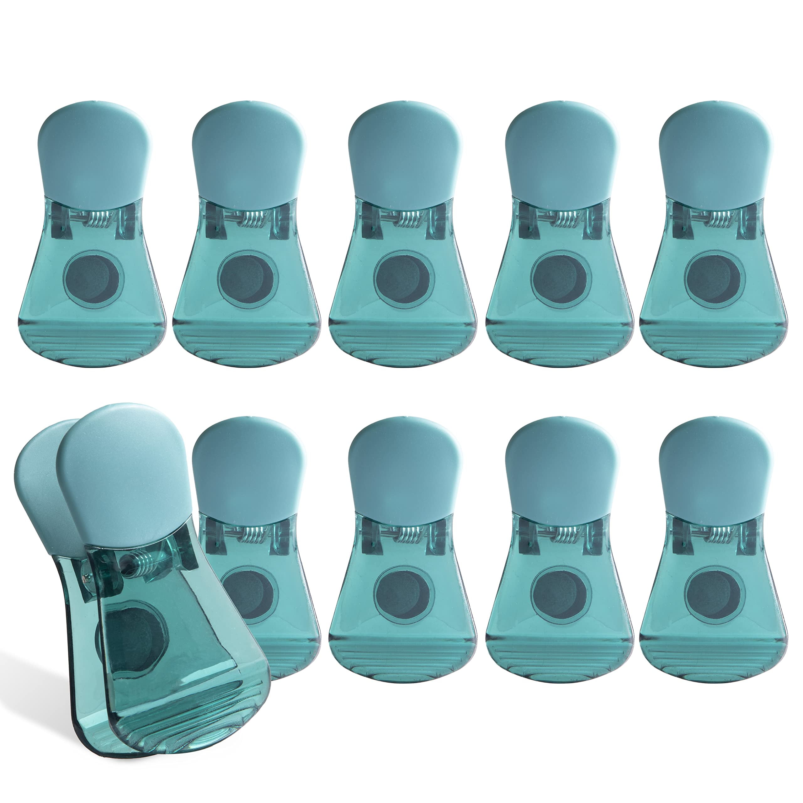COOK WITH COLOR Chip Bag Clips with Magnets, 10 Pack, Teal, Kitchen ...
