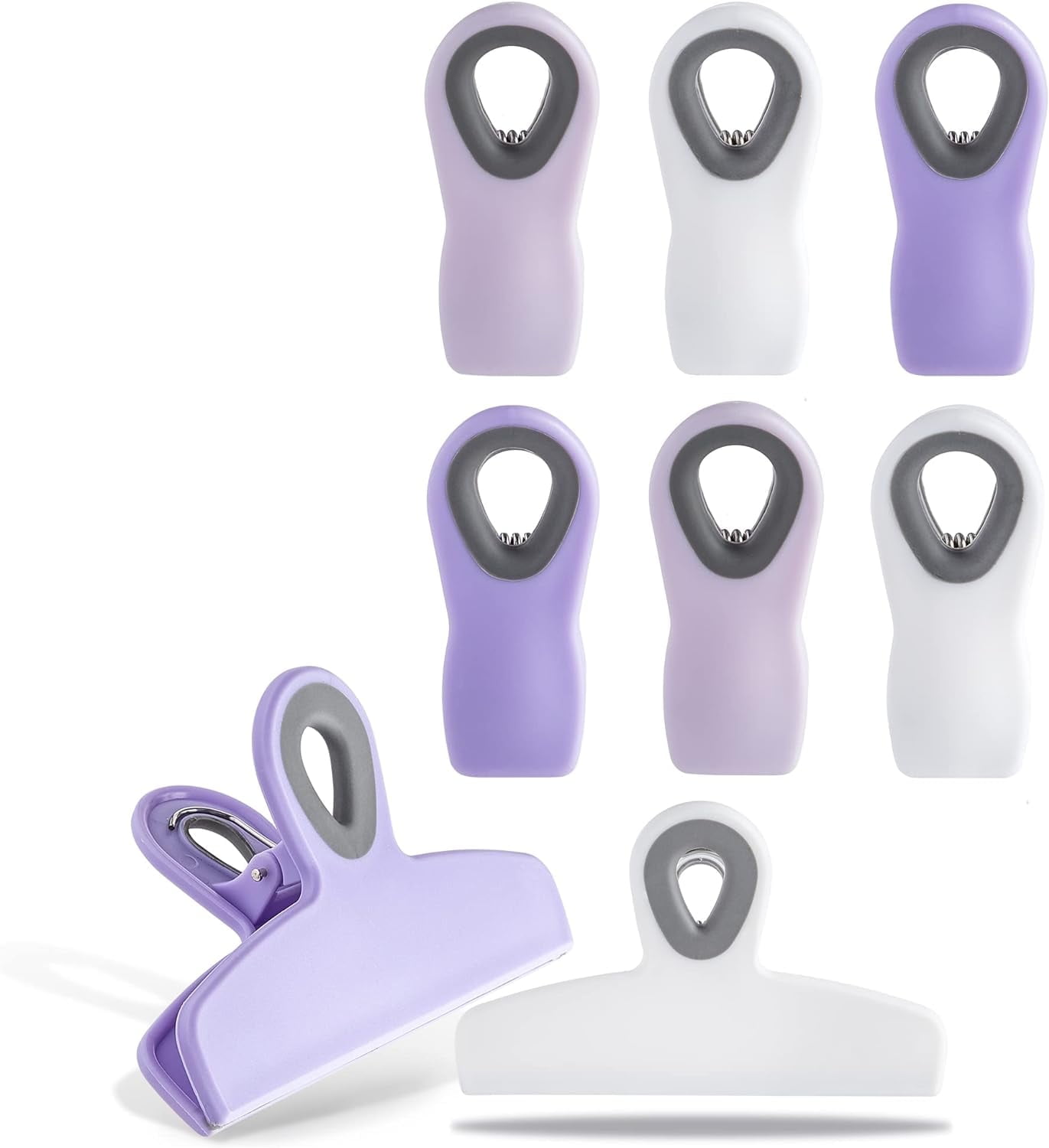 COOK WITH COLOR Magnetic Chip Clips, Set of 8, Lavender Ombre, Soft ...