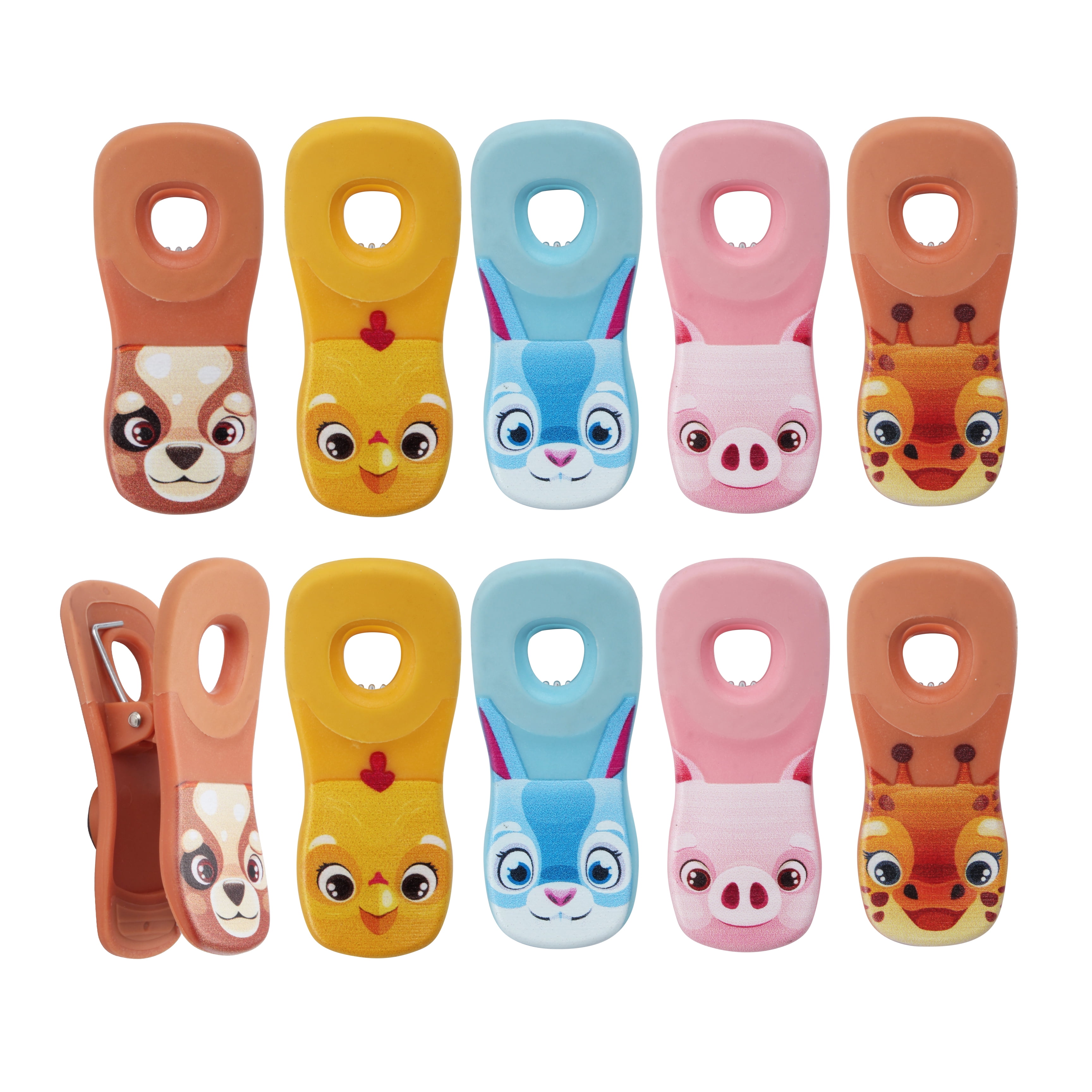 Cook with Color Cute Magnetic Bag Clips, 10 Piece Set of Chip Clips ...