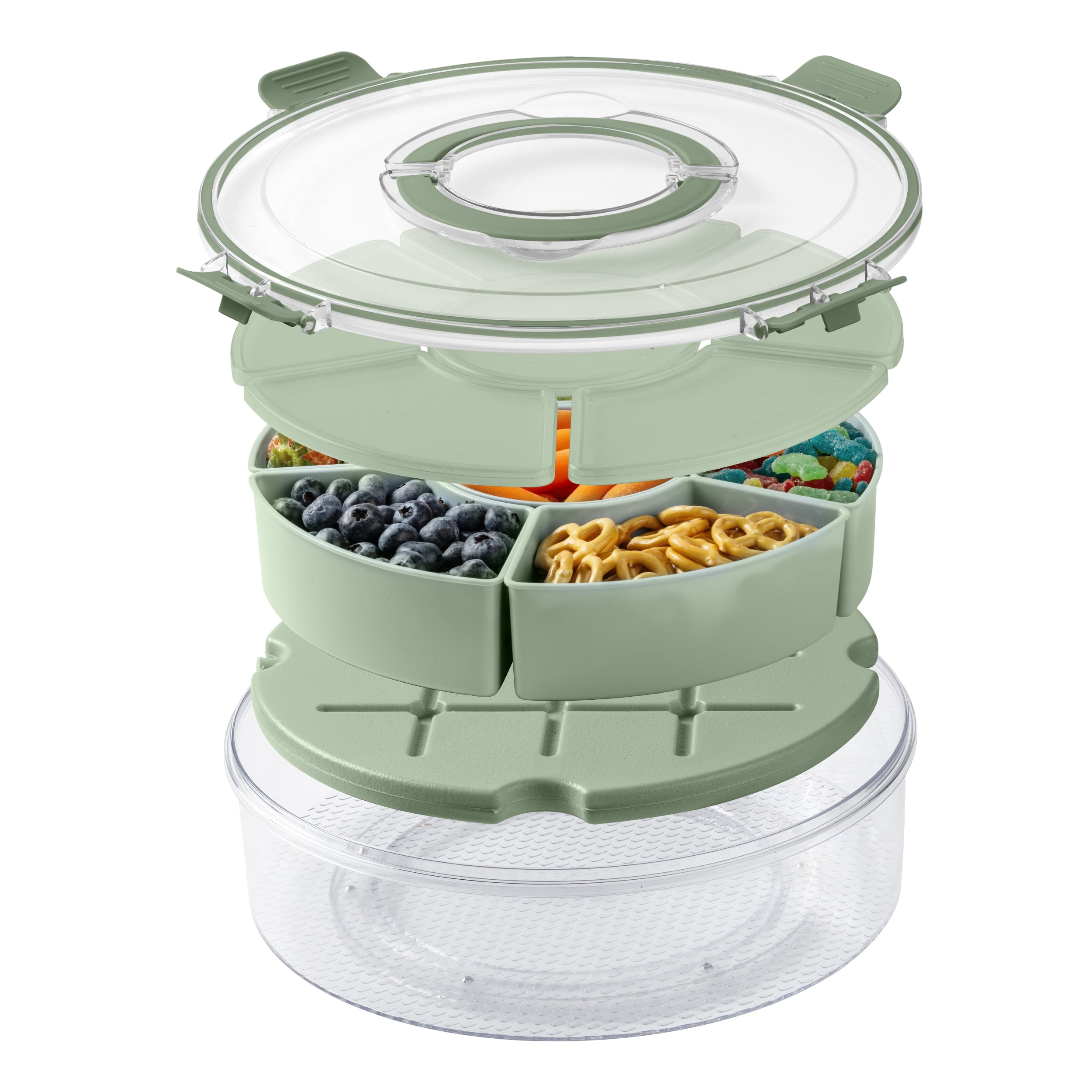 Cook with Color Rotating Snack Box with Ice Block and Carry Handle ...