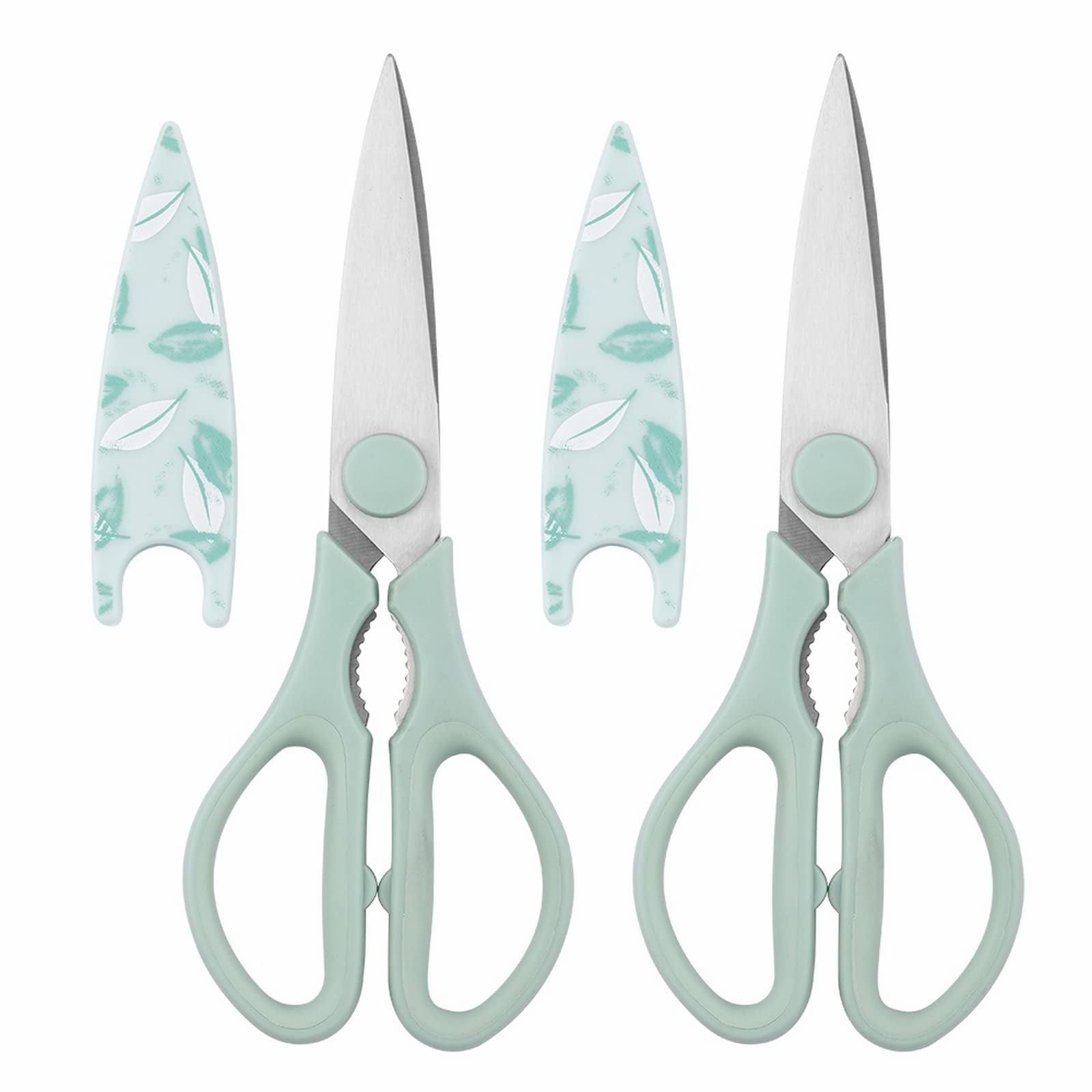 COOK WITH COLOR Stainless Steel Scissors Set, Soft Grip Handles, Blade ...