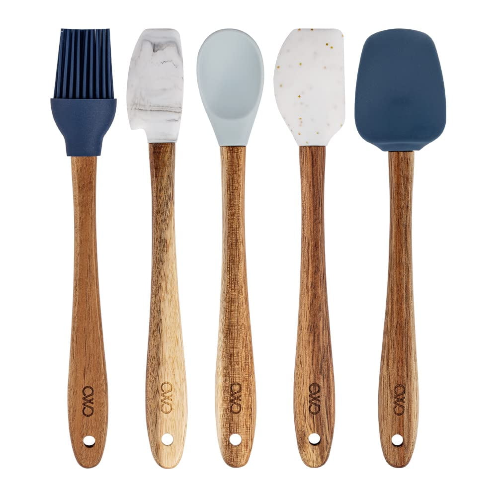 Cook with Color Silicone Kitchen Utensils 5 Piece Set, Spoon, Baster ...