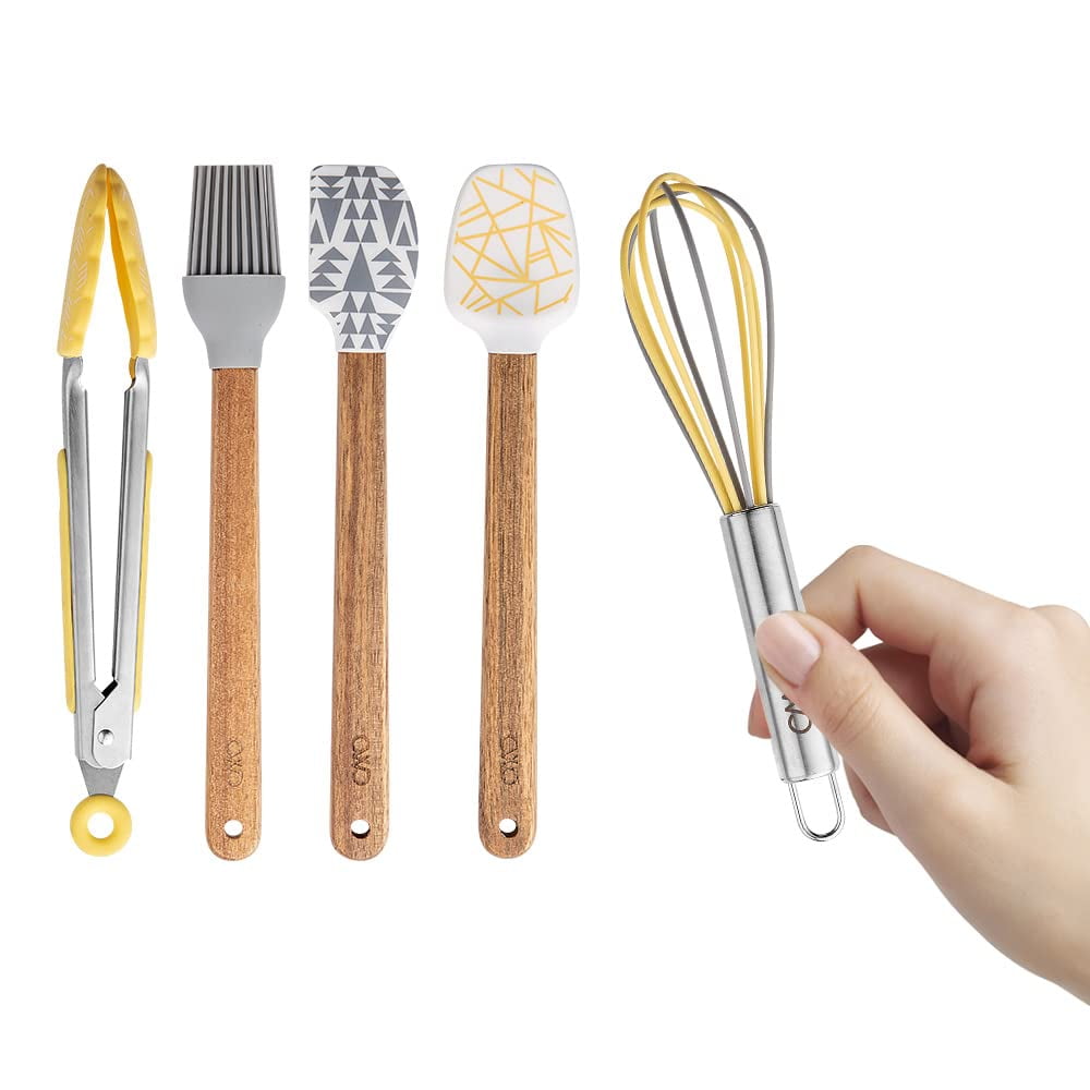 Cook with Color Silicone Kitchen Utensils 5 Piece Set - Spoon, Brush ...