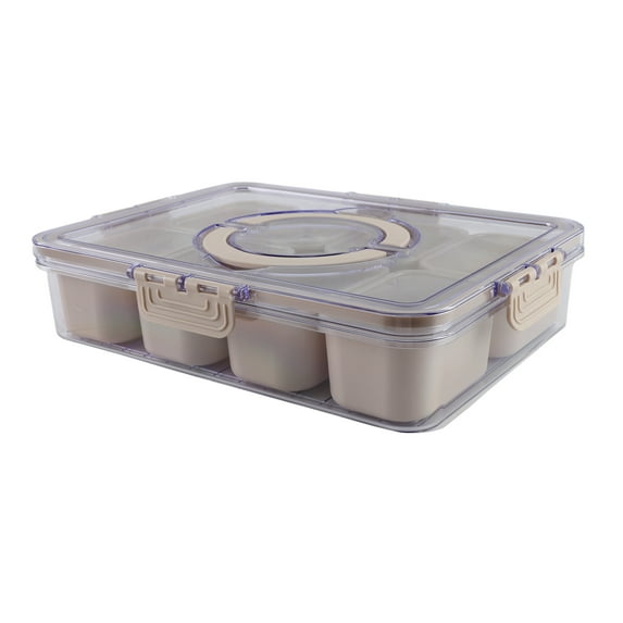 Cook With Color 8-Compartment Snackle Box, Charcuterie Container ...