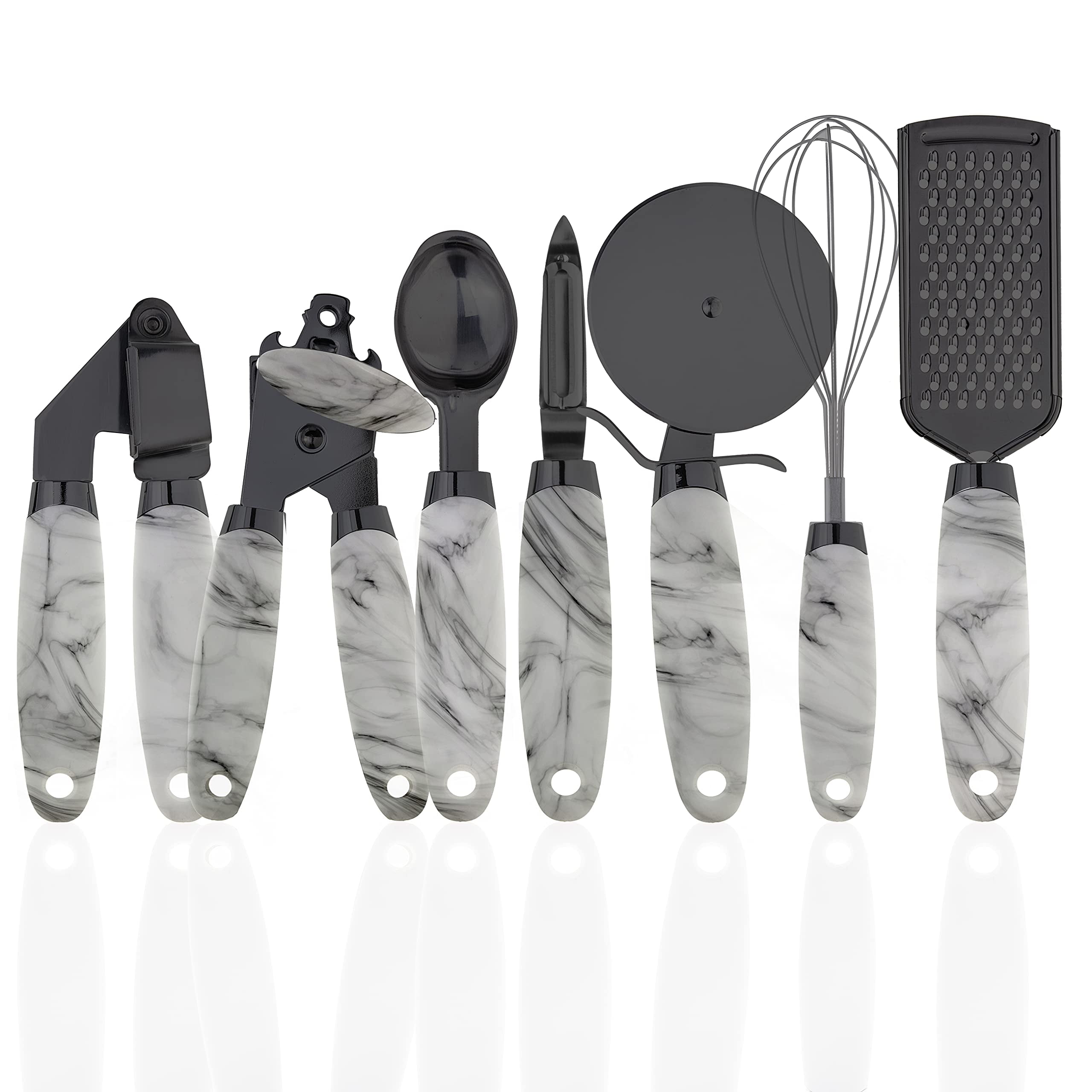 Cook with Color Stainless Steel Kitchen Gadget 7 Piece Set, Whisk ...