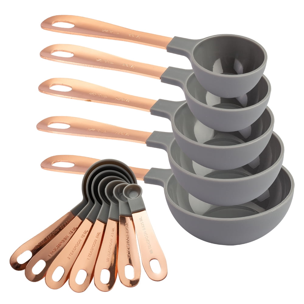 Cook with Color Stainless Steel Measuring Cups and Spoons Set, 12 Piece ...