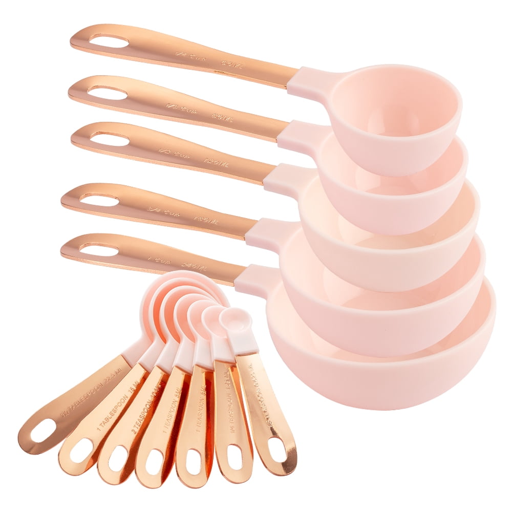Cook with Color Stainless Steel Measuring Cups and Spoons Set, 12 Piece ...