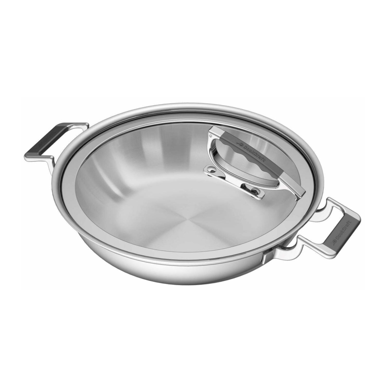 CookCraft by Candace 12-Inch Dual Handle Casserole Pan with Glass Latch ...