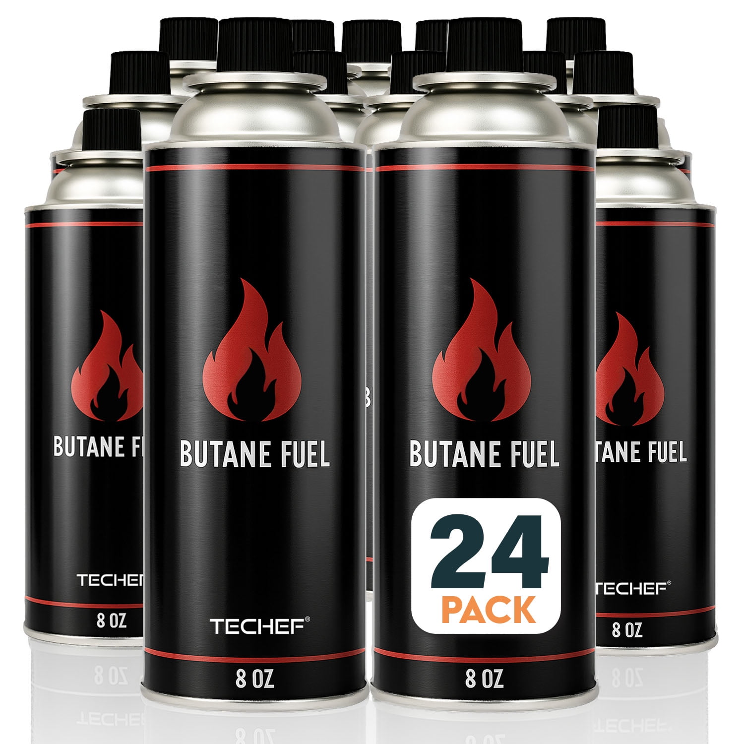 TECHEF 8oz Butane Fuel Canisters Cylinders for Portable Gas Stove ...