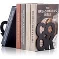 Cookbook Bookends Kitchen Decorative Metal Supports for Book-Rack Desk ...
