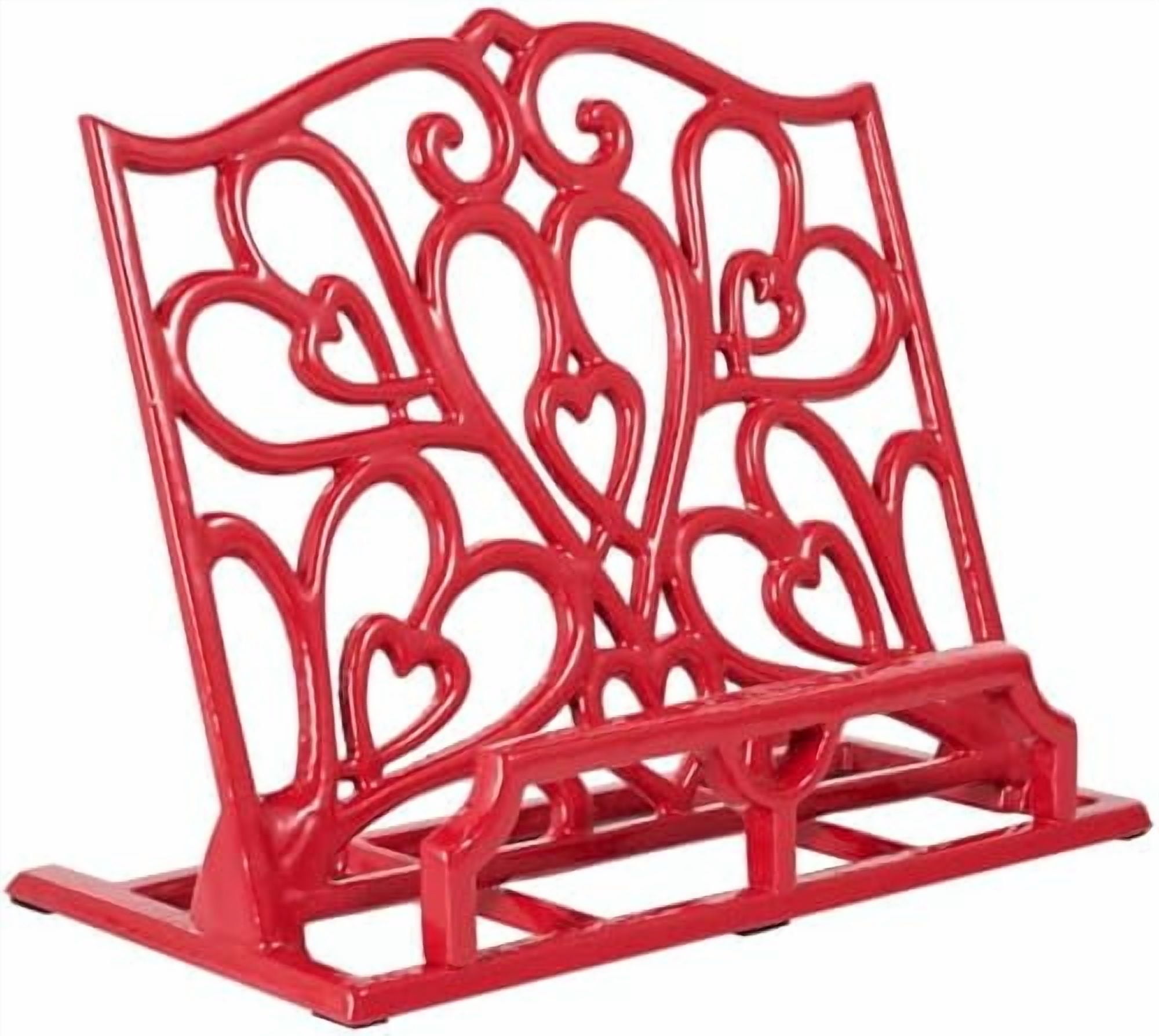 Cookbook Stand, Cast Iron Heavy-Duty Recipe Book Holder, Kitchen ...