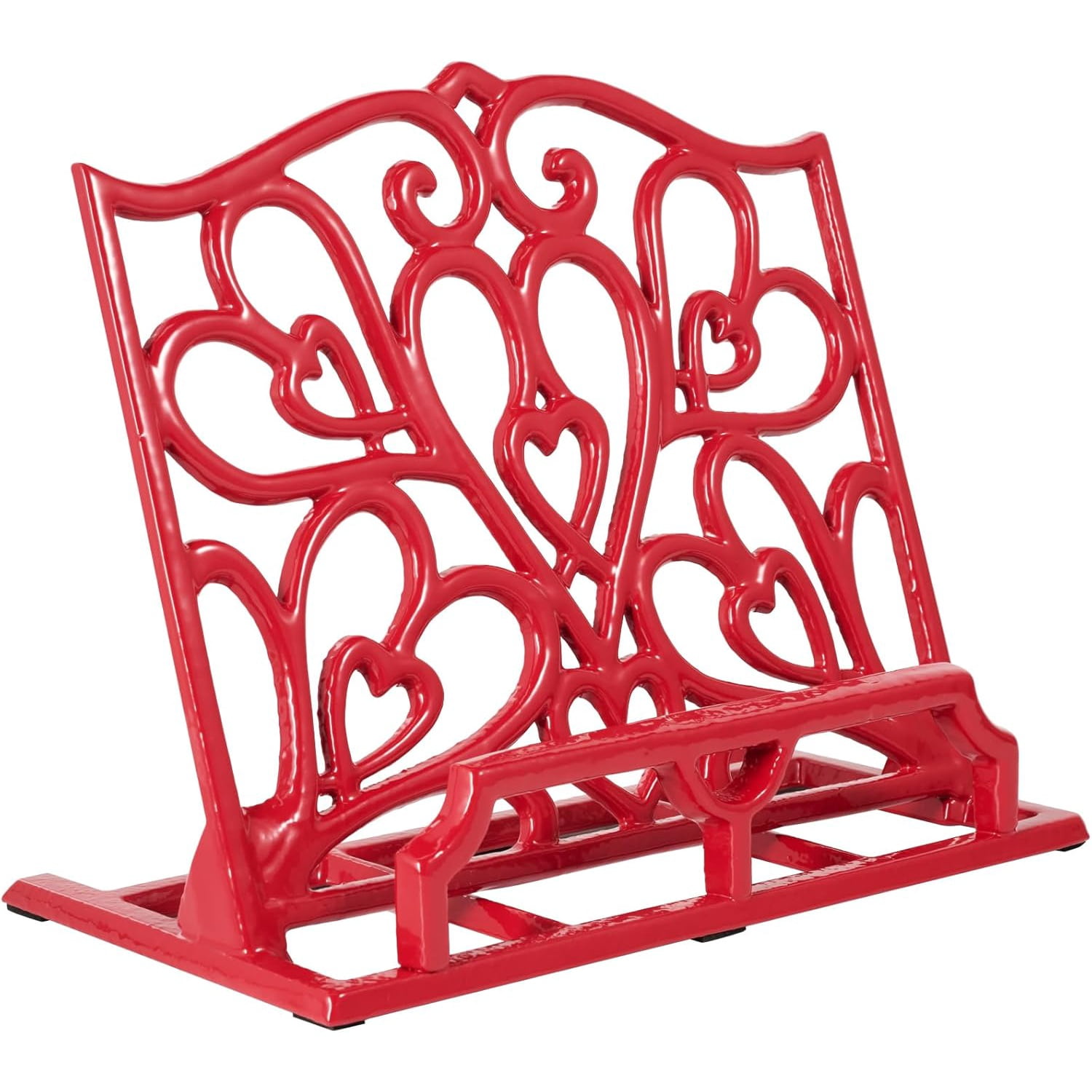 Cookbook Stand, Cast Iron Heavy-Duty Recipe Book Holder, Kitchen ...
