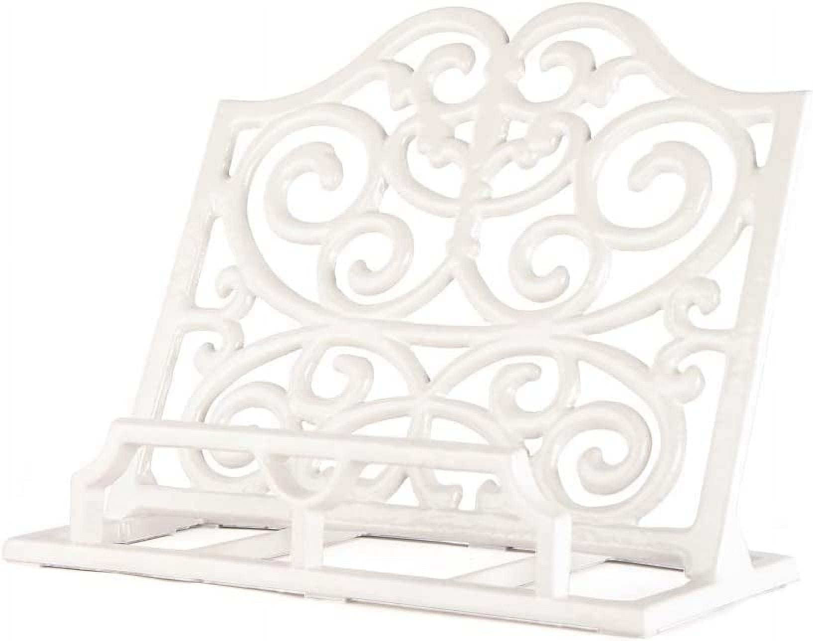 Cookbook Stand, Cast Iron Heavy-Duty Recipe Book Holder, Kitchen ...
