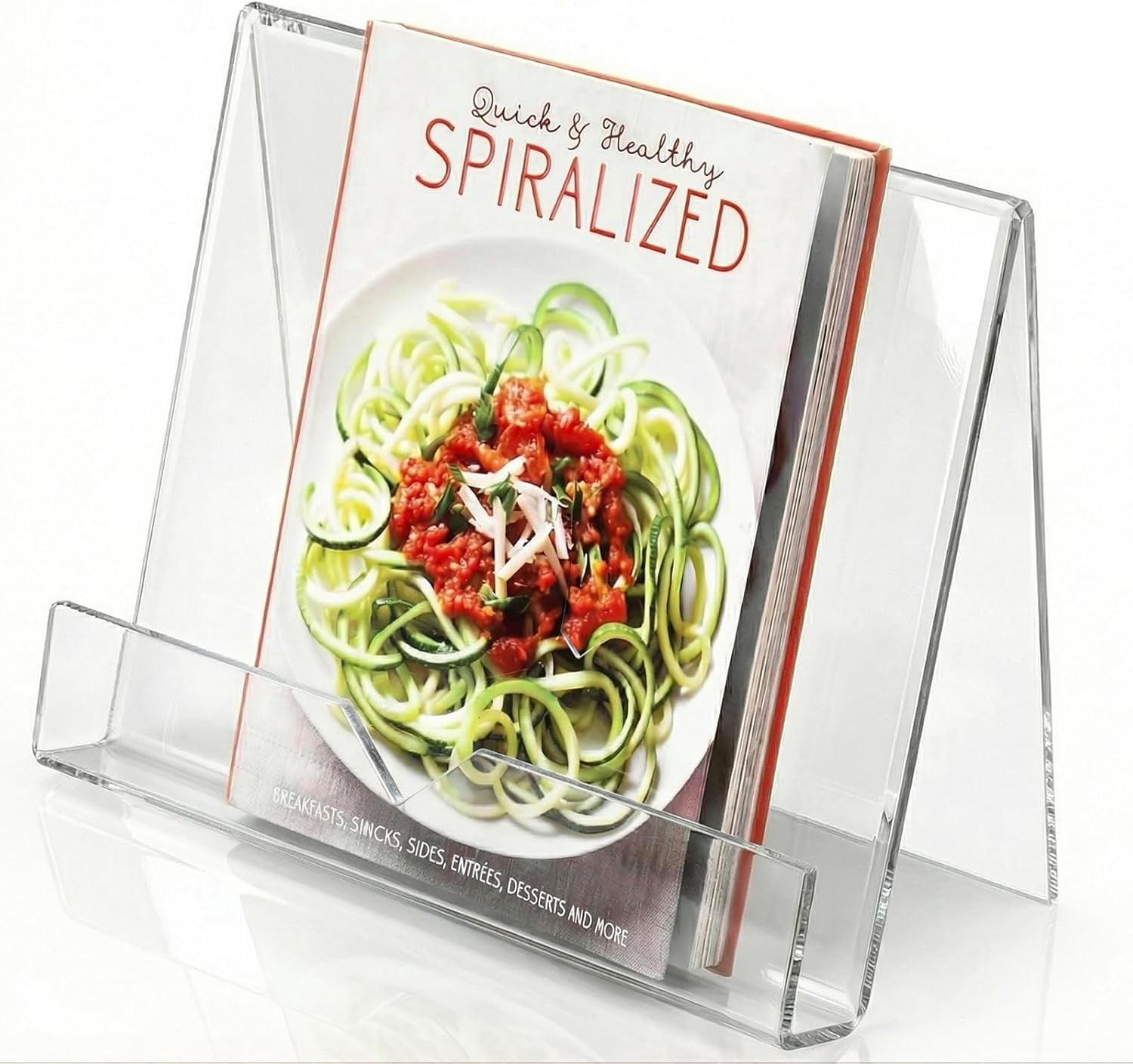 Cookbook Stand, Clear Cookbook Holder, Premium Acrylic Book Display ...