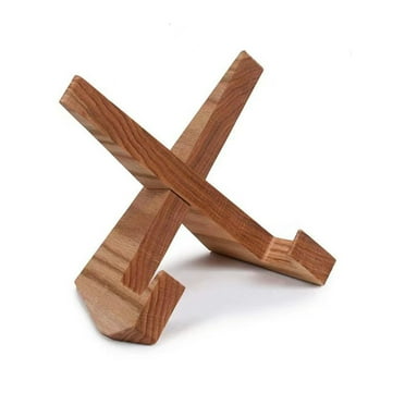 MANNYA Wood Cookbook Shelf For Kitchen Counter Recipe Book Holder Wood ...