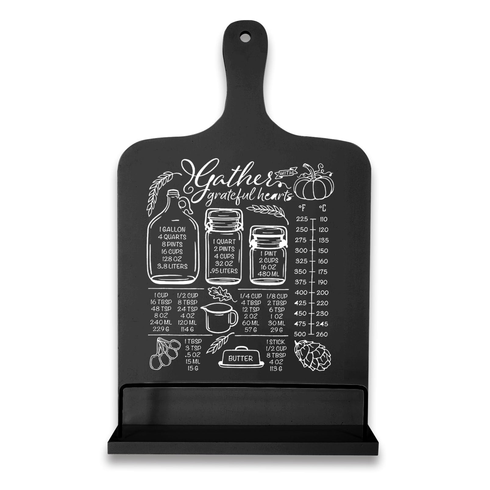 Cookbook Stand, Recipe Book Holder for Kitchen Counter, Farmhouse ...