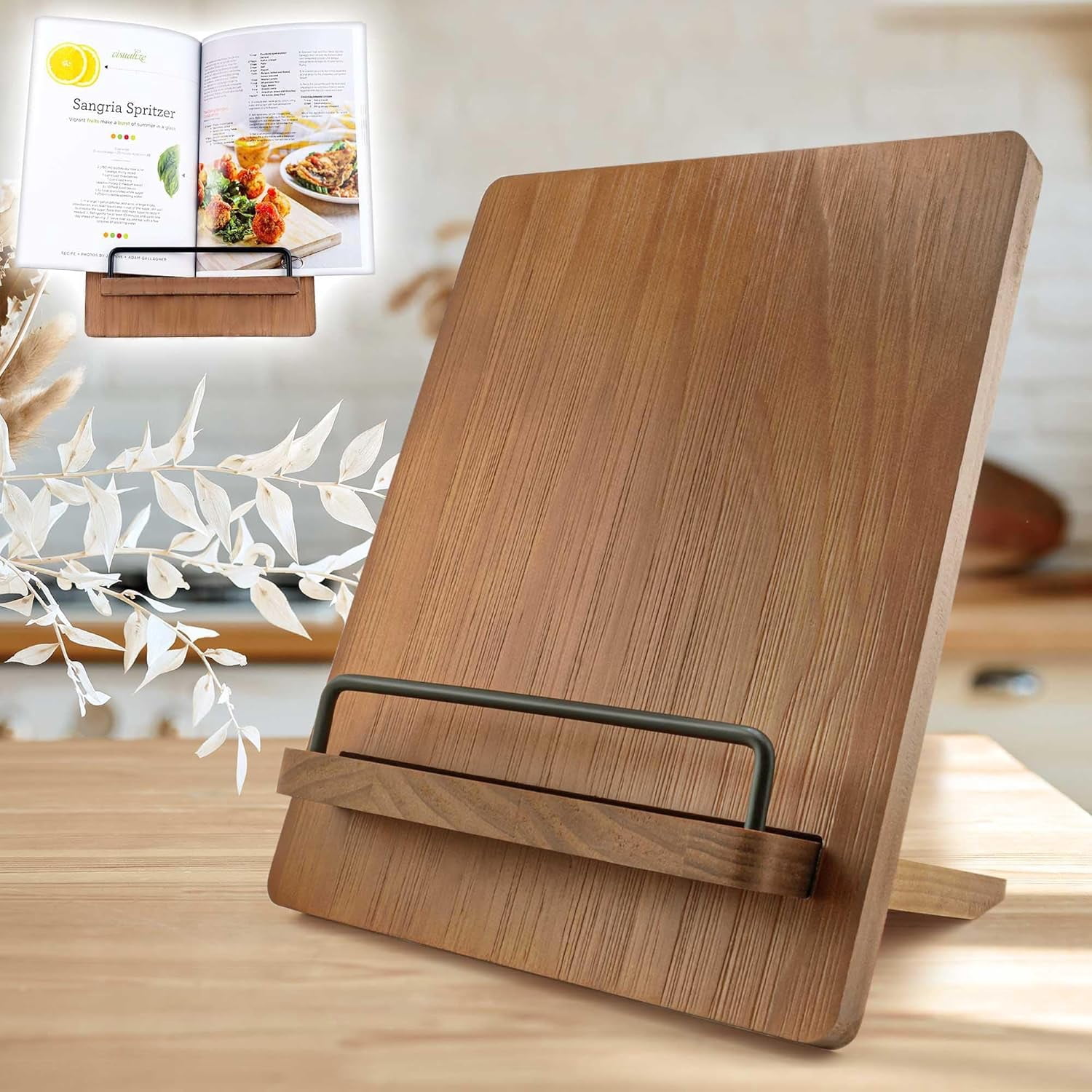 Cookbook Stand Recipe Book Holder: Recipe Cook Book Stand for Kitchen ...