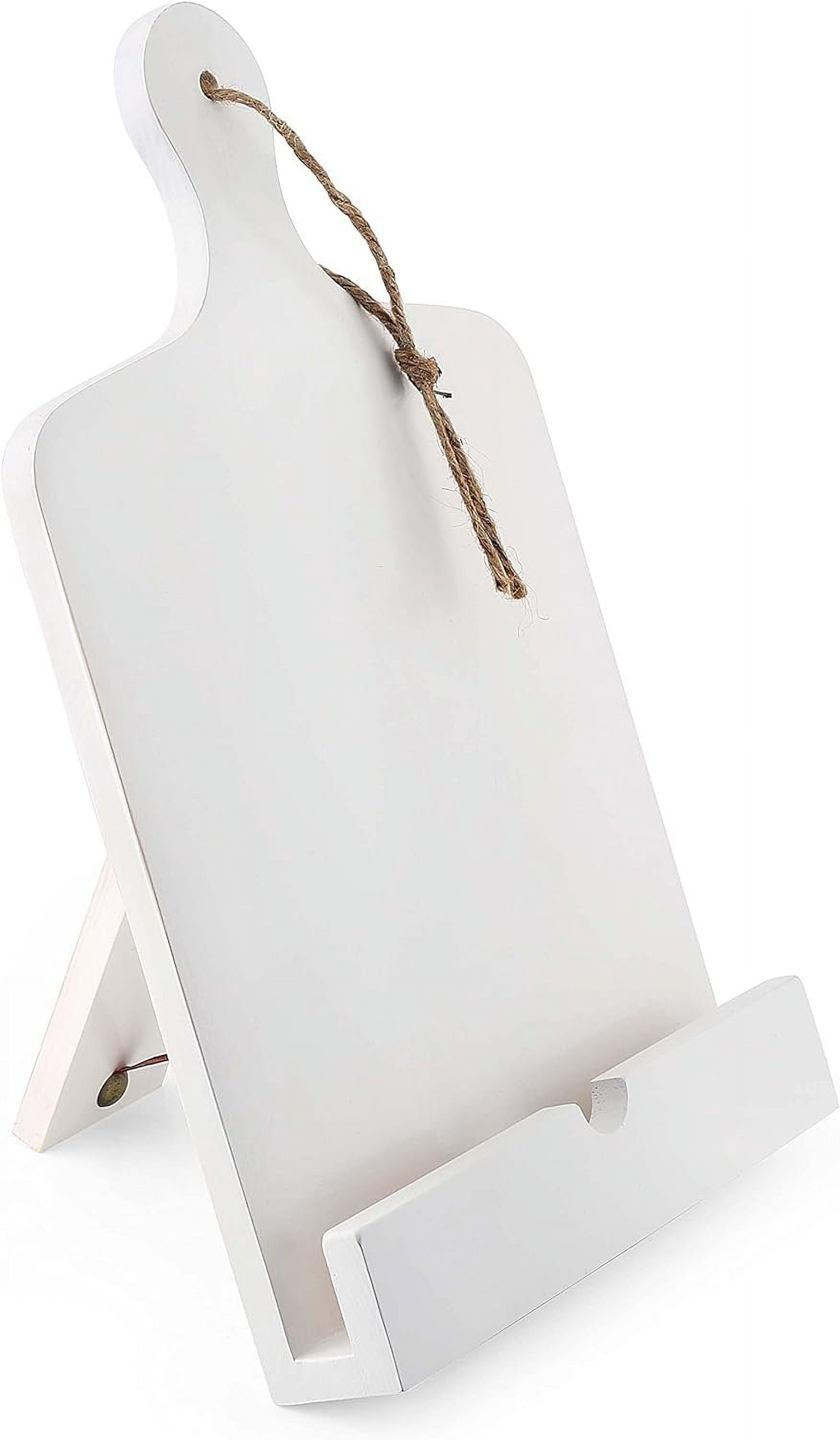 Cookbook Stand Recipe Book Holder Stand with Wood Cutting Board Design ...