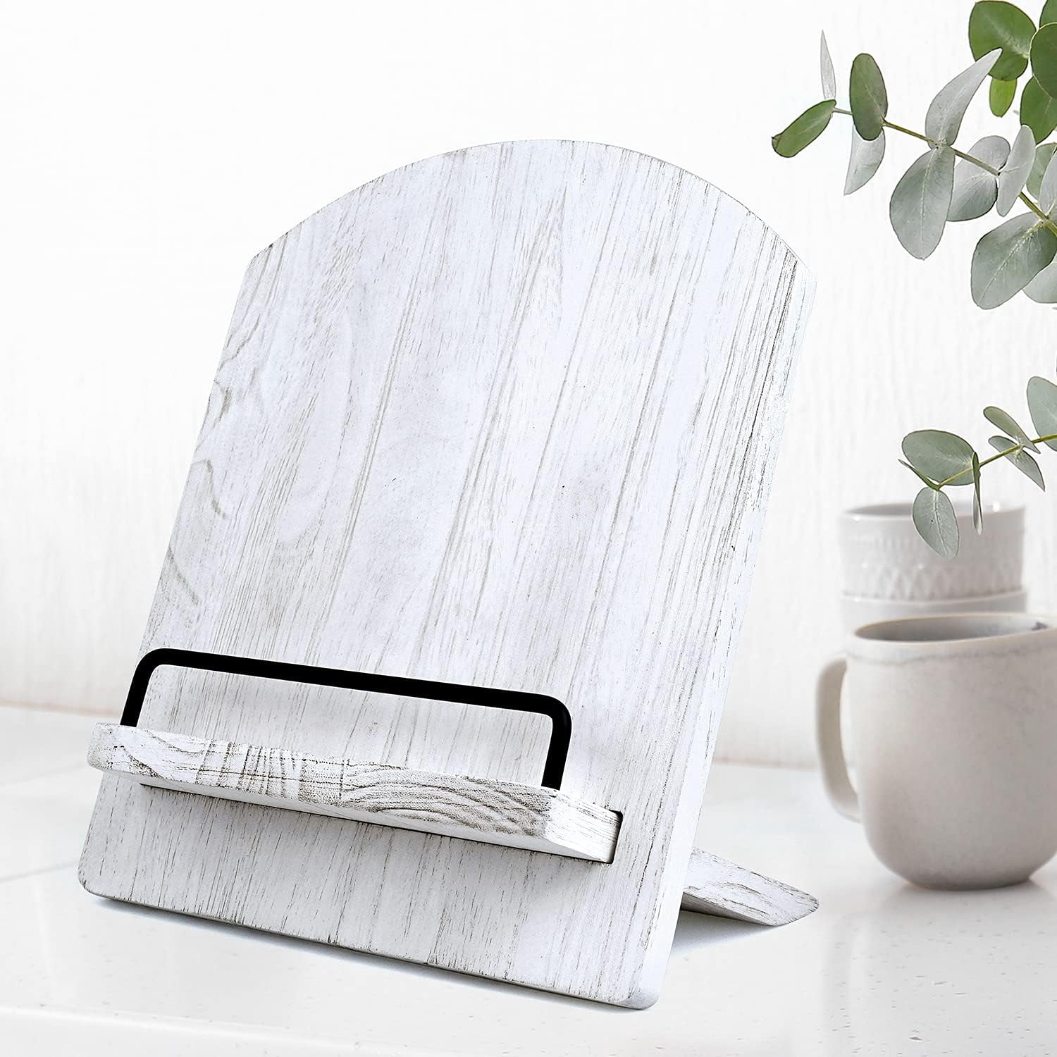 Cookbook Stand Recipe Book Holder: Vintage Cutting Board Style Cookbook ...